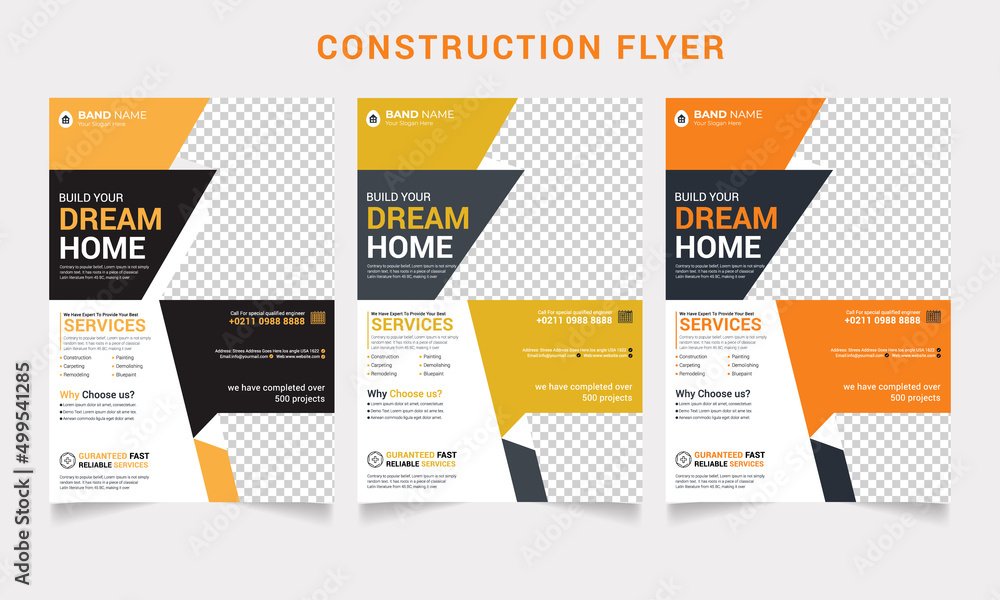 Construction Flyer Template | Construction Brochure Cover, Poster and ...