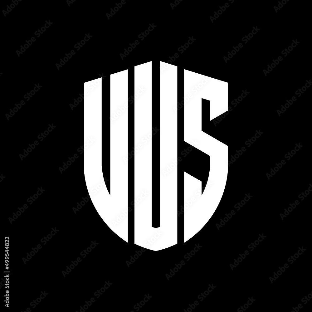 UUS letter logo design. UUS modern letter logo with black background ...