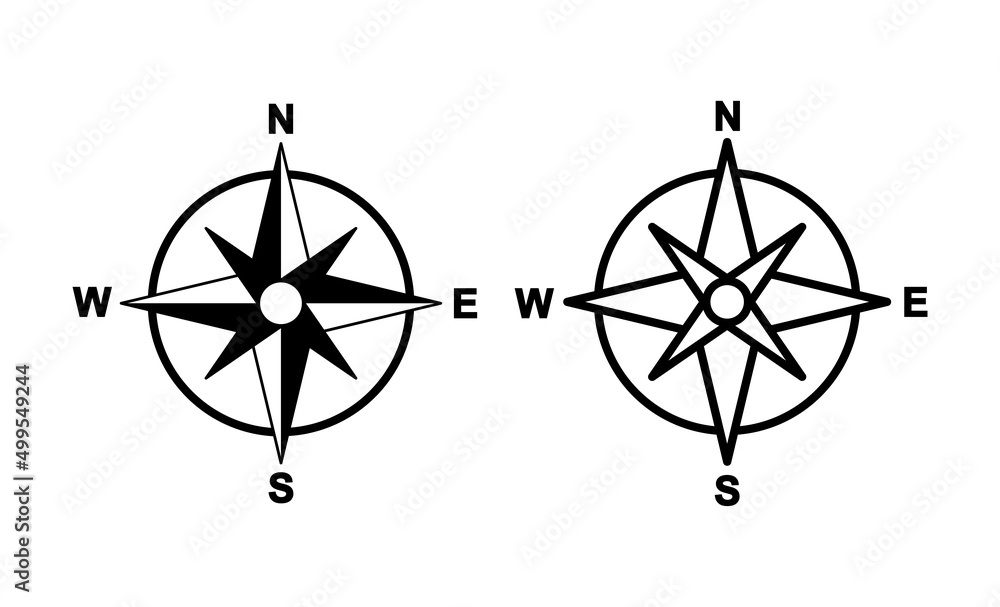 Compass icon vector. arrow compass icon sign and symbol Stock Vector ...
