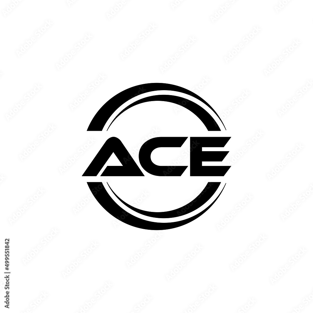 ACE letter logo design with white background in illustrator, vector ...