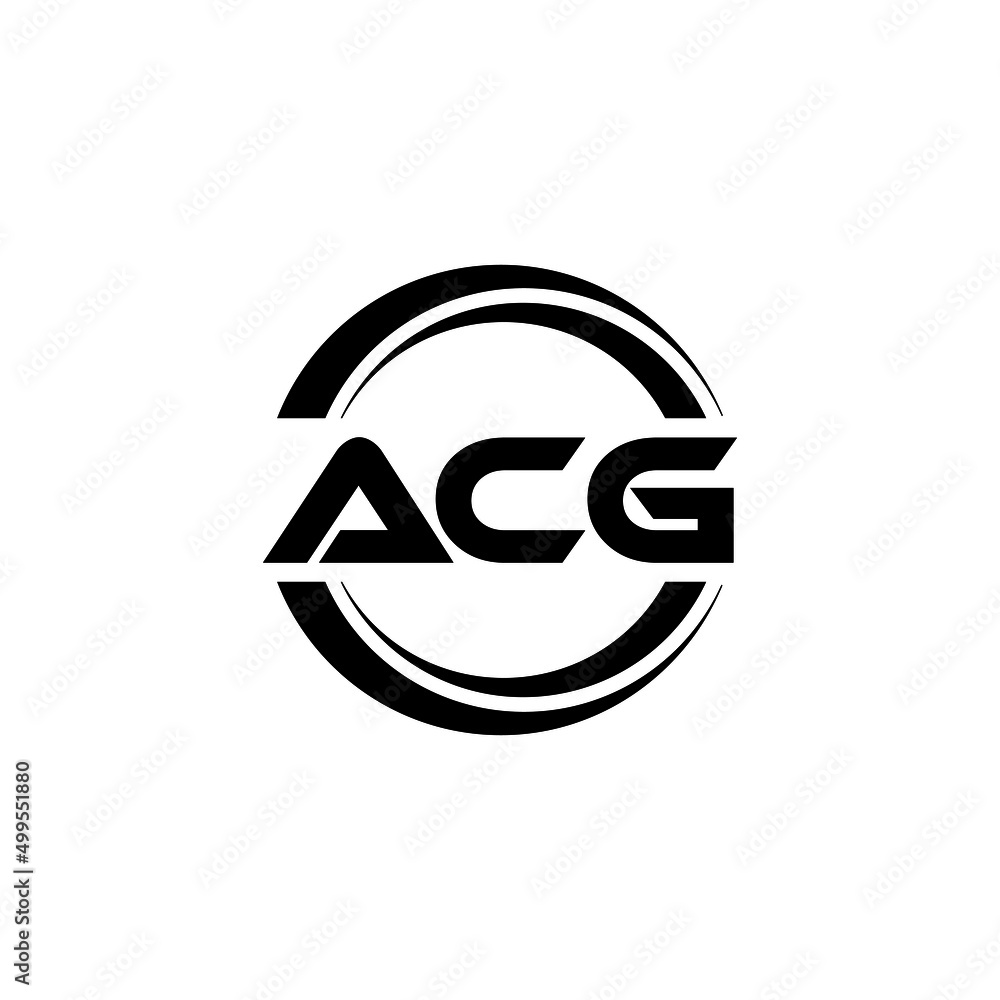 ACG letter logo design with white background in illustrator, vector ...