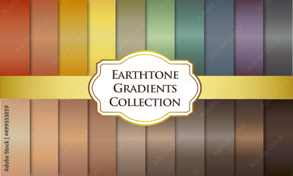 Vector set of earthtone color gradients Stock Vector | Adobe Stock