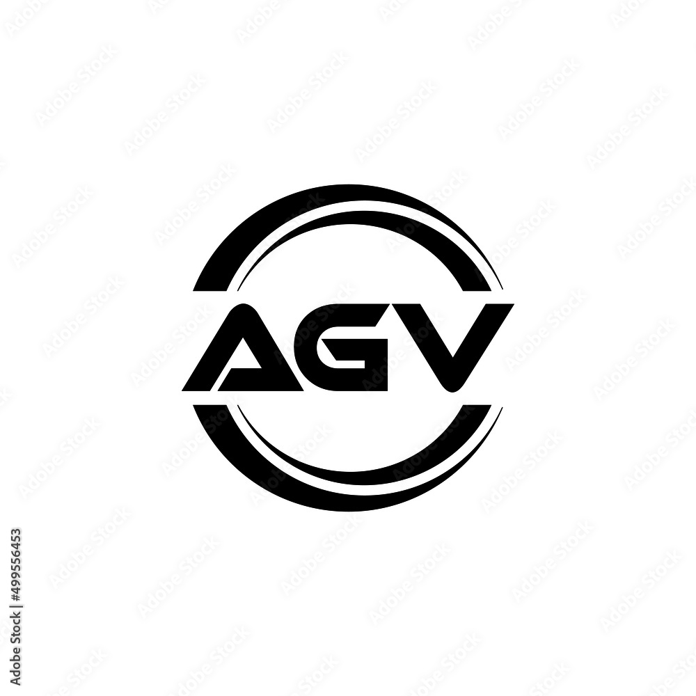 AGV letter logo design with white background in illustrator, vector ...