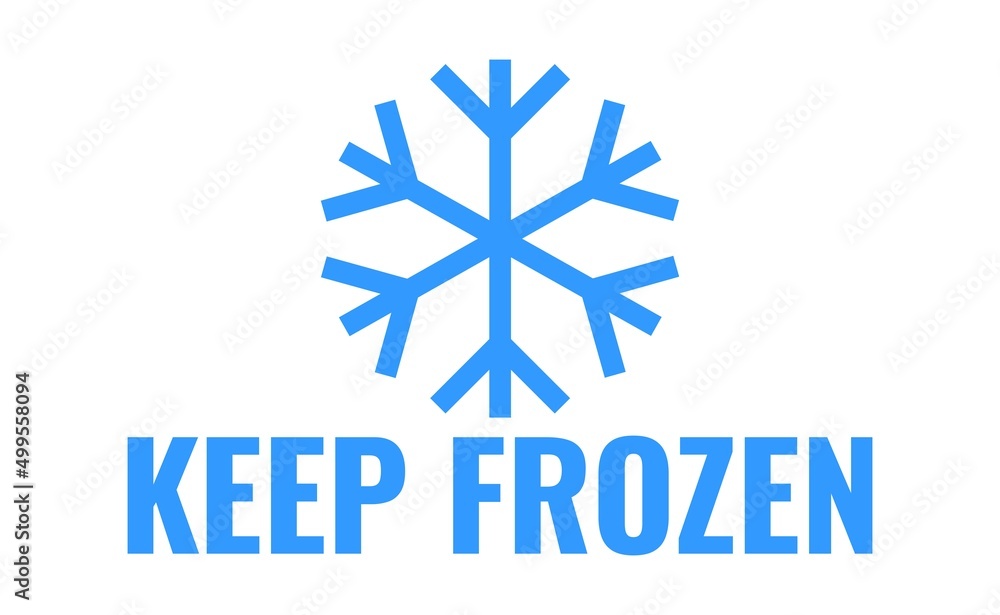 Keep frozen vector food product package label. Keep frozen in fridge ...
