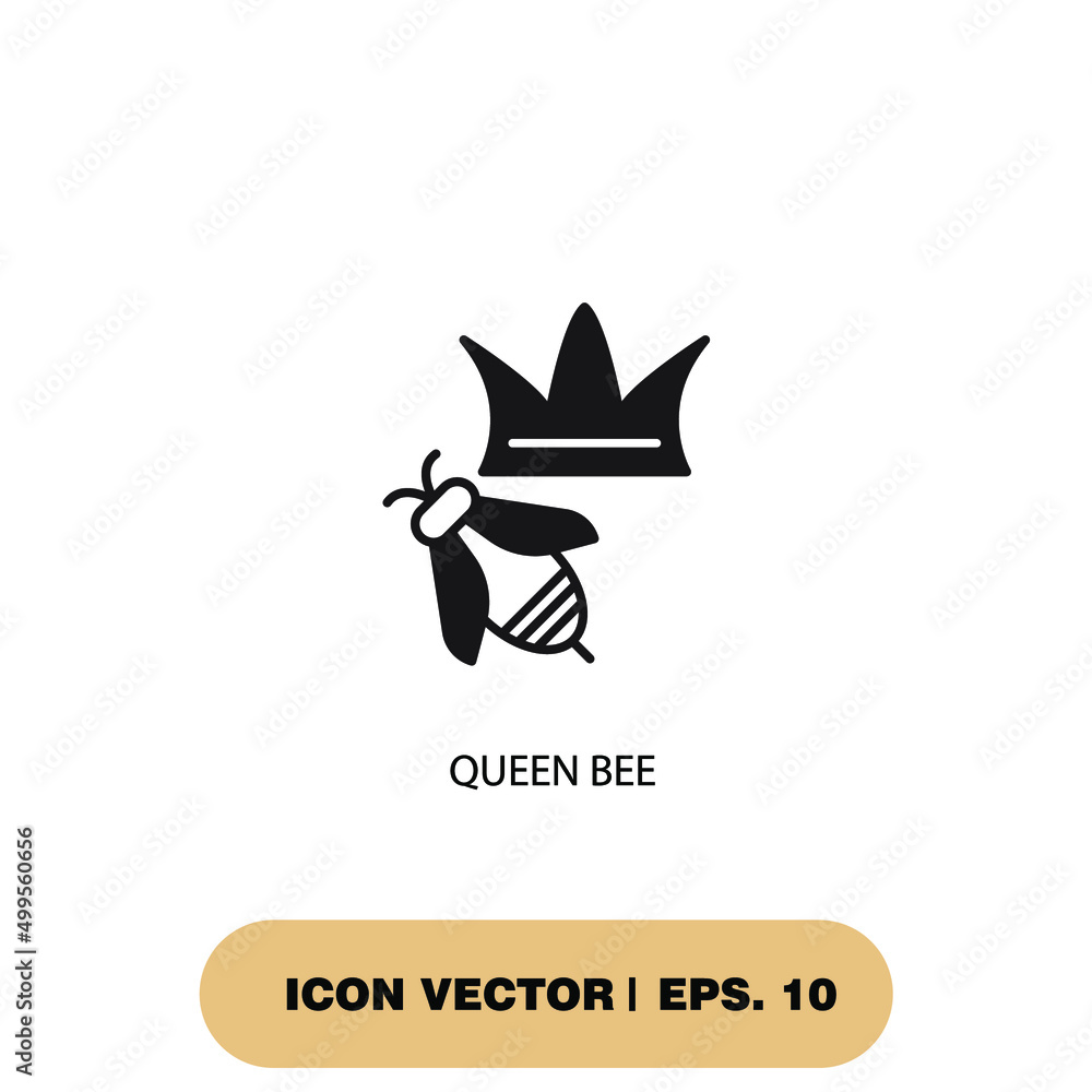 queen bee icons symbol vector elements for infographic web Stock Vector ...
