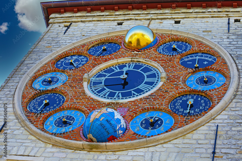Lier (Zimmer tower), Belgium - April 9. 2022: View on medieval tower ...