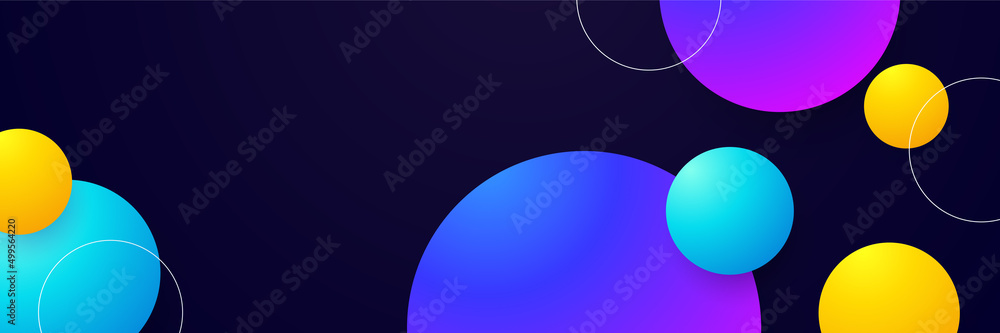 Abstract circle colorful banner background. Color gradient abstract ...