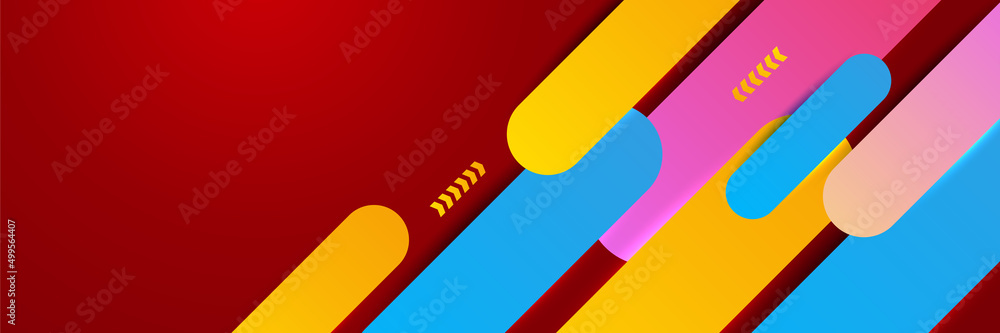 Abstract red yellow blue modern colorful banner background Stock Vector ...
