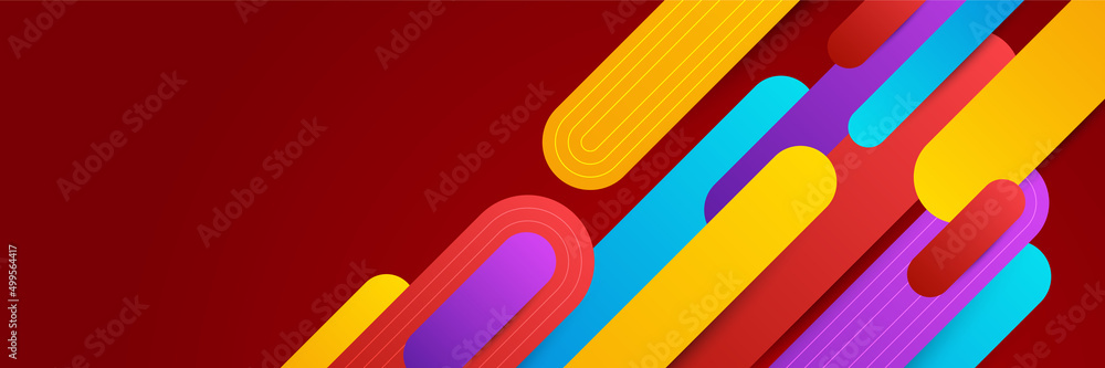 Abstract red yellow blue modern colorful banner background Stock Vector ...