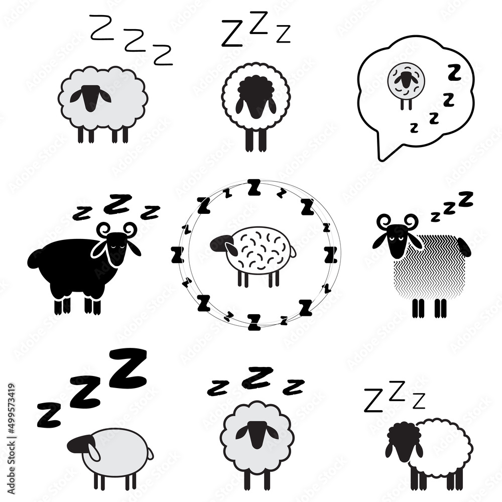 Zzz Icon, Snoring Symbol, Zzzz pictogram Stock Vector | Adobe Stock