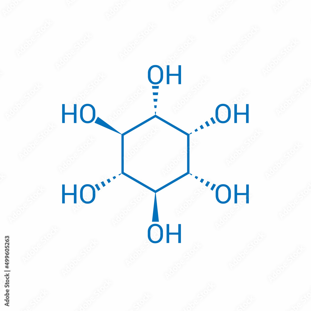 chemical structure of Inositol (C6H12O6) Stock Vector | Adobe Stock