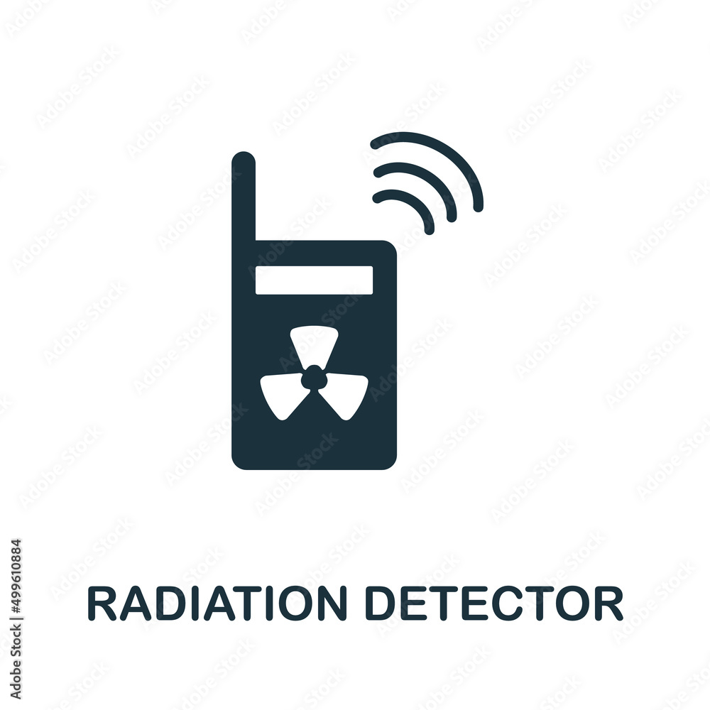 Radiation Detector icon. Monochrome simple Radiation Detector icon for ...