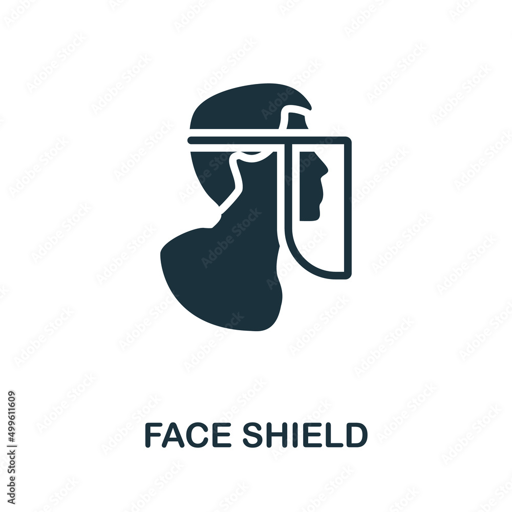 Face Shield icon. Monochrome simple Face Shield icon for templates, web ...