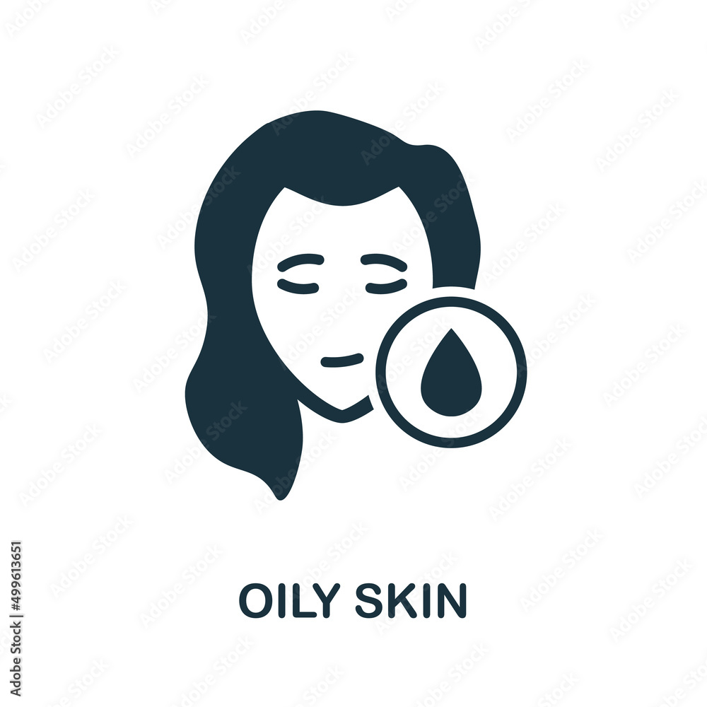 Oily Skin icon. Simple element from skin care collection. Creative Oily ...