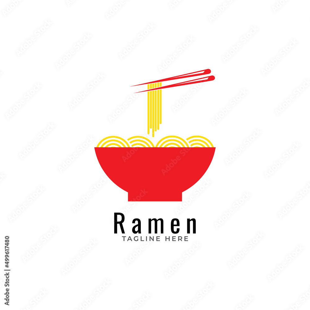 Ramen logo with Japanese text that is interpreted as Ramen, Japanese ...