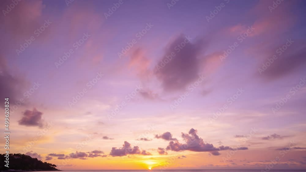 Time Lapse nature colorful pastel clouds Beautiful Light Sunrise or ...