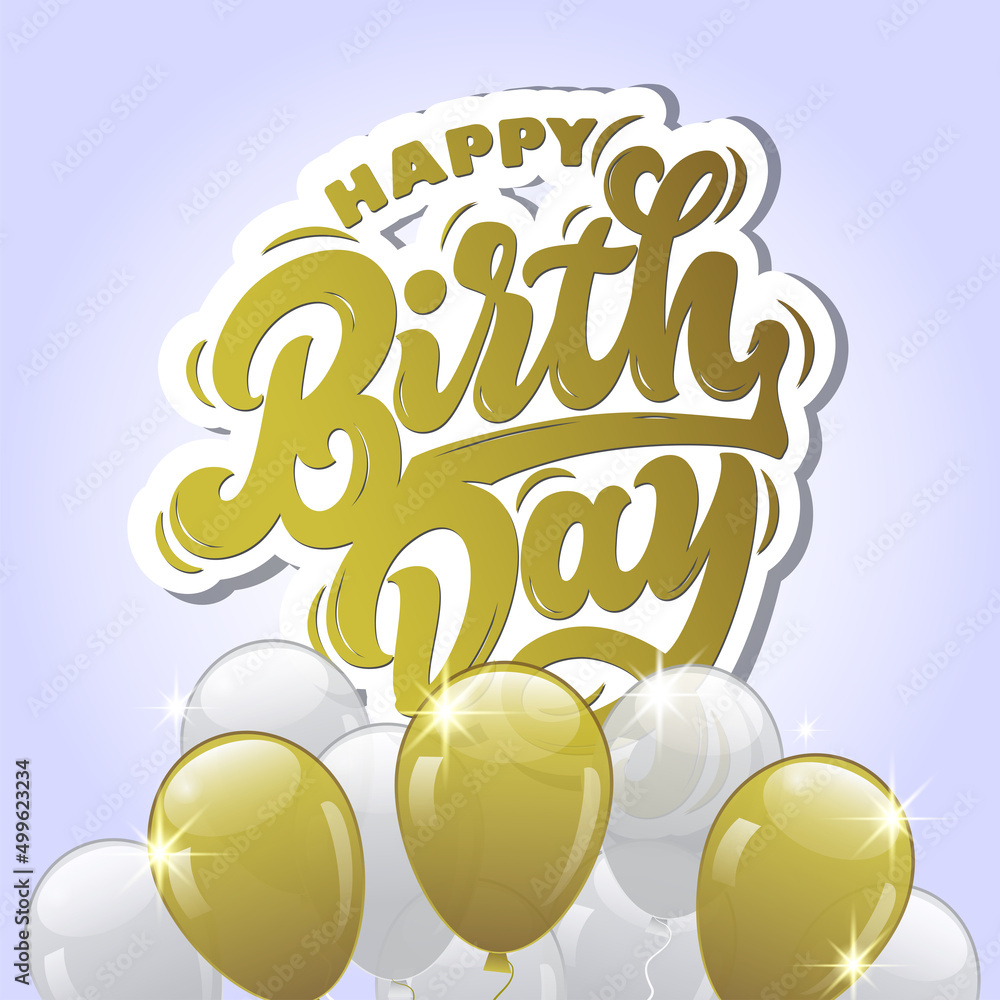 Vector Illustration Happy Birthday To You Typography Vector Design For