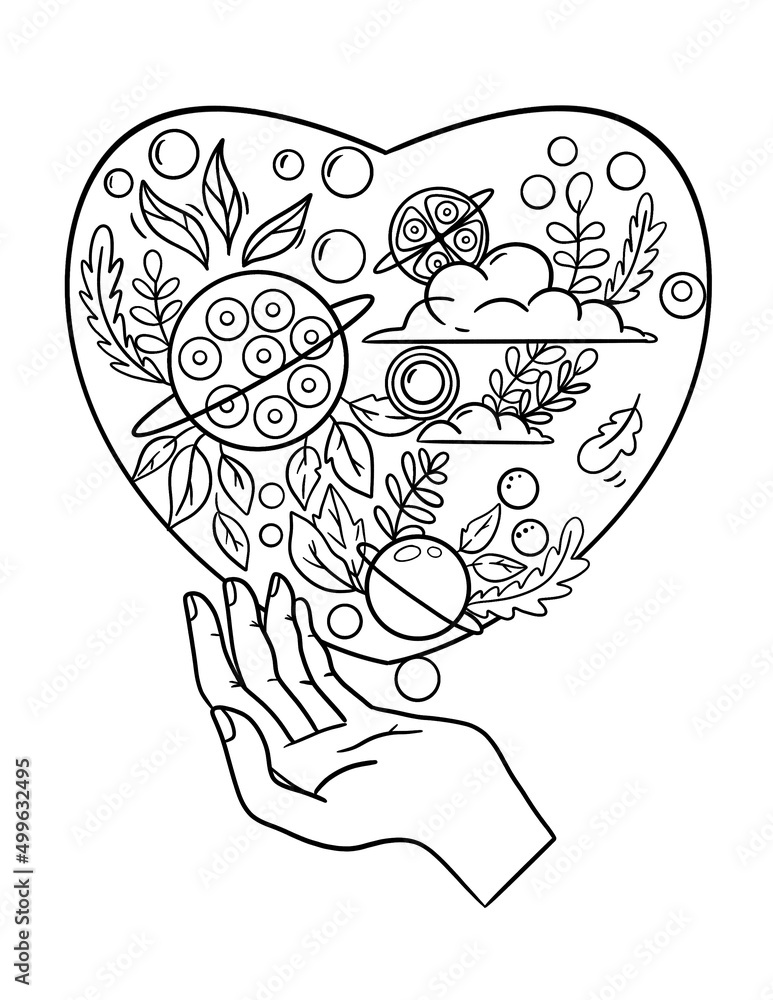 Adult coloring page in doodle style. Trendy adult coloring page, great ...