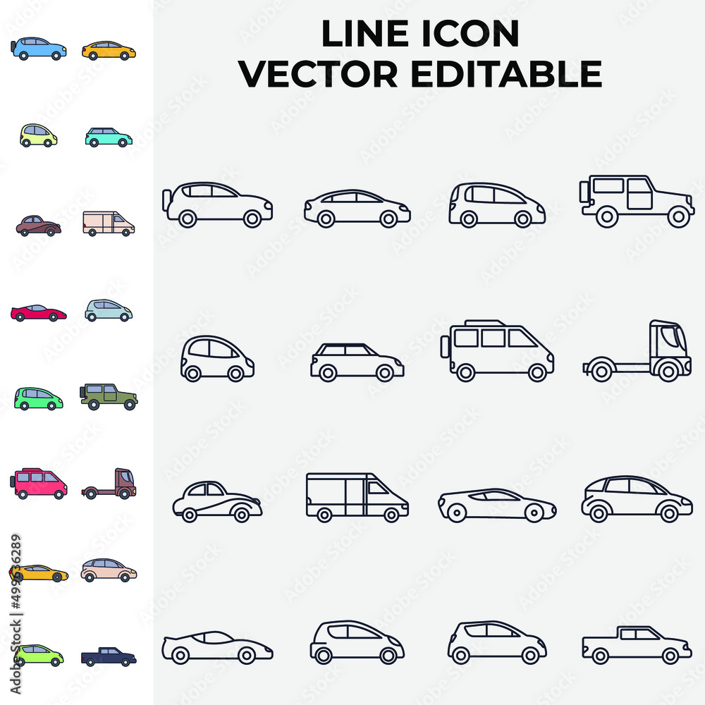 car set icon symbol template for graphic and web design collection logo ...