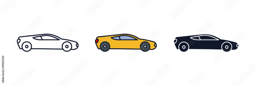 car icon symbol template for graphic and web design collection logo ...