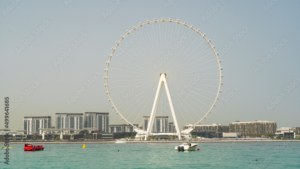 Dubai, United Arab Emirates. Amazing aerial view of the Ain Dubai and ...