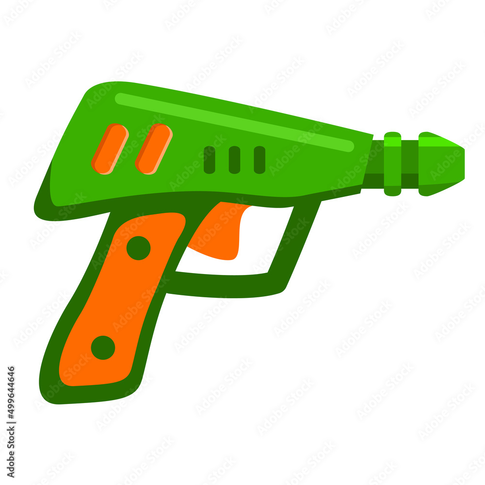 Futuristic weapon.Cartoon gun blaster.Laser weapon. Child pistol. Stock ...