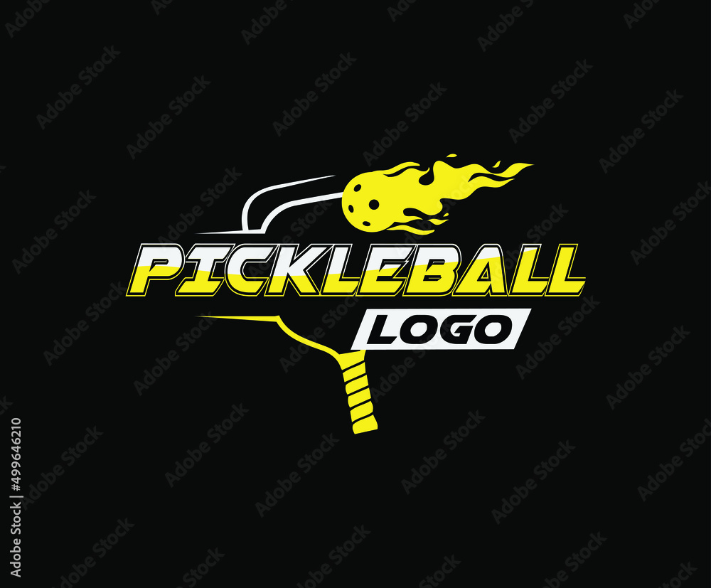 pickleball logo vector graphic for any business especially for sport ...