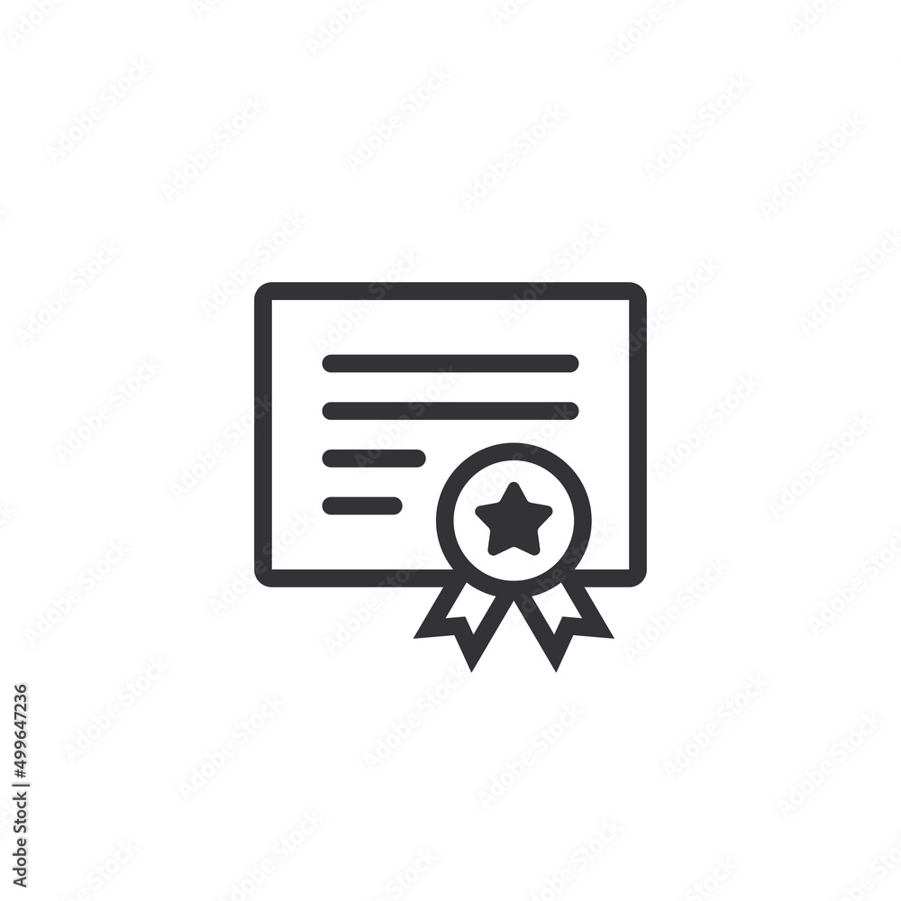 Сertificate icon. Vector certificate icon. License icon. Premium ...