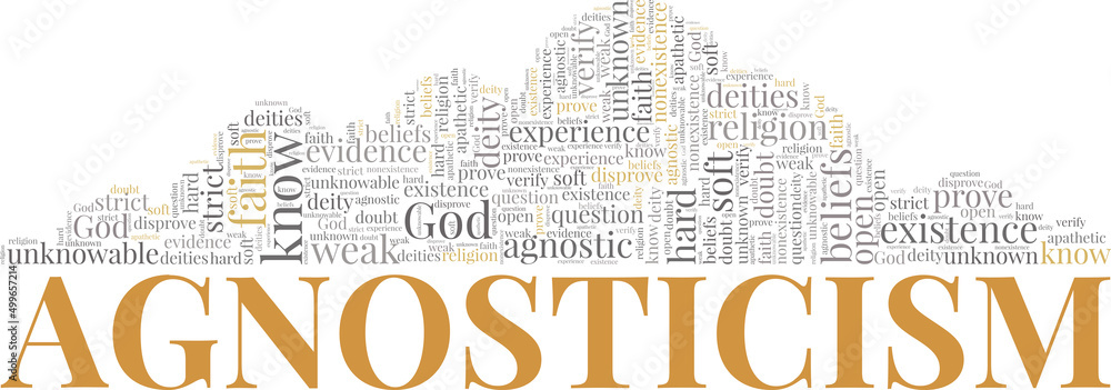 Agnosticism conceptual vector illustration word cloud isolated on white ...