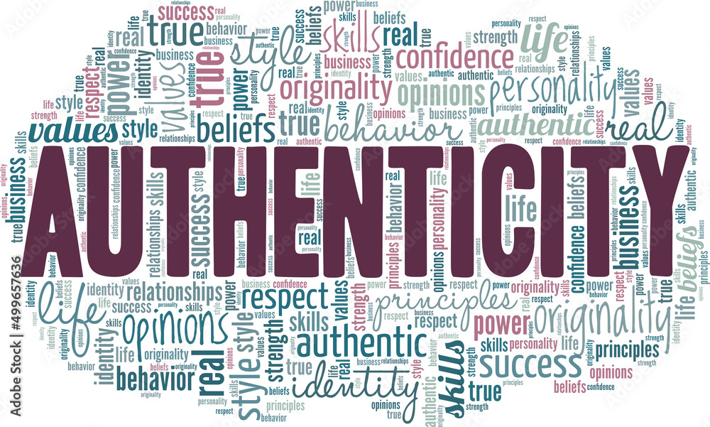 Authenticity conceptual vector illustration word cloud isolated on ...