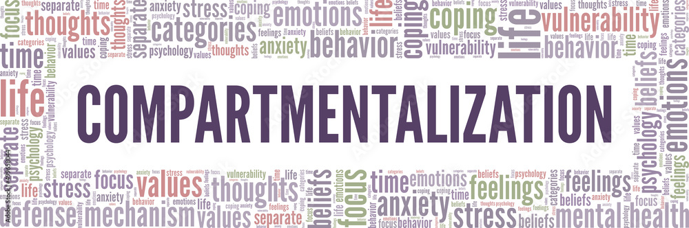 Compartmentalization conceptual vector illustration word cloud isolated ...