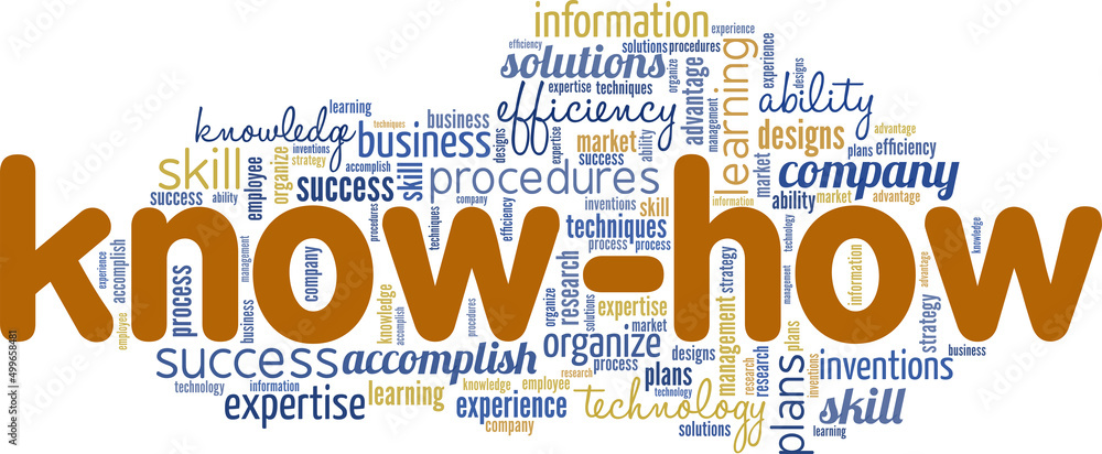 Know How conceptual vector illustration word cloud isolated on white ...