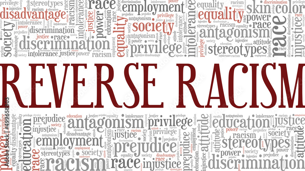Reverse Racism conceptual vector illustration word cloud isolated on ...