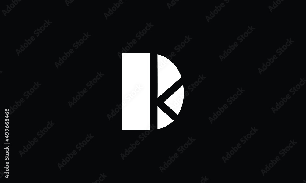 DK Letter Initial Logo Design, Vector Template Stock Vector | Adobe Stock