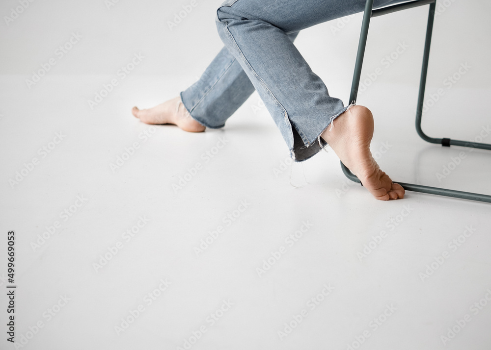 Feet on white background Stock Photo | Adobe Stock