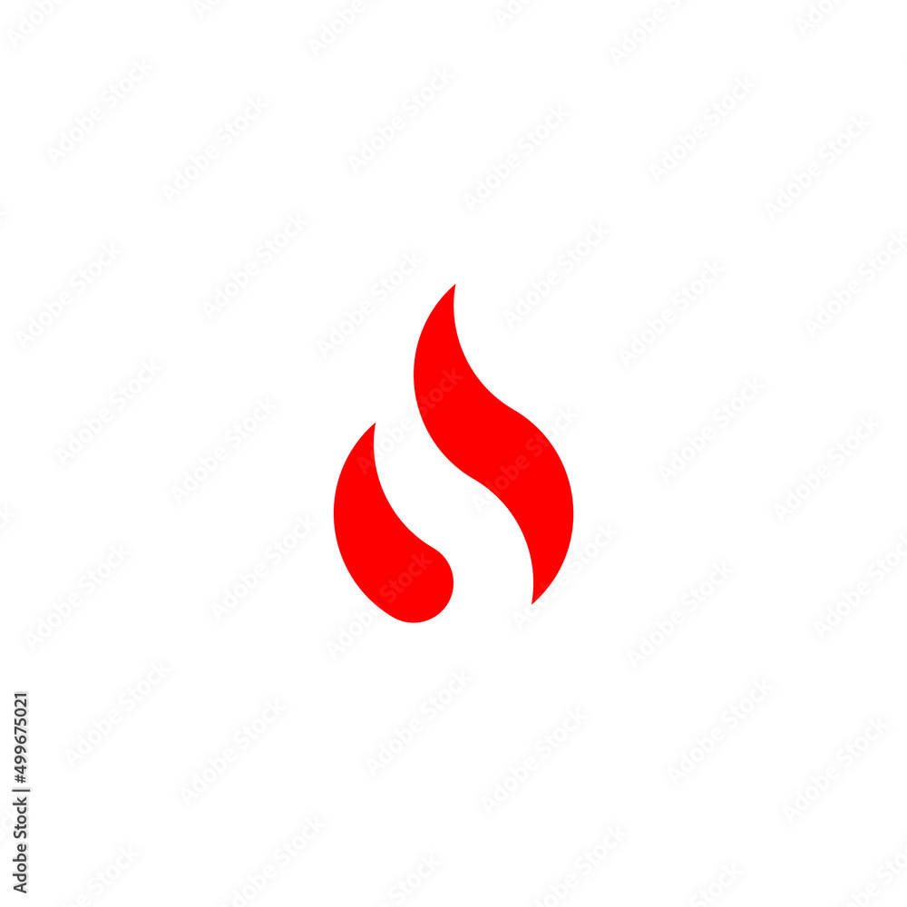Fire letter S simple symbol logo vector Stock Vector | Adobe Stock