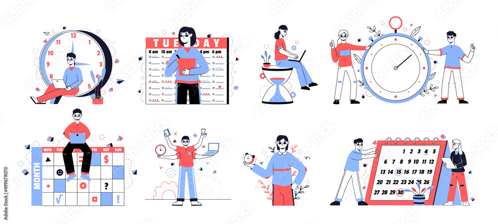 Time planner management, corporate business work schedule planning ...