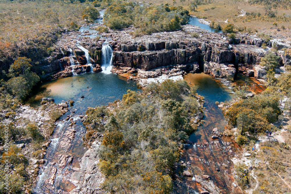 Alto Paraíso de Goiás. . Cachoeira da Muralha (Muralha Falls). Chapada ...