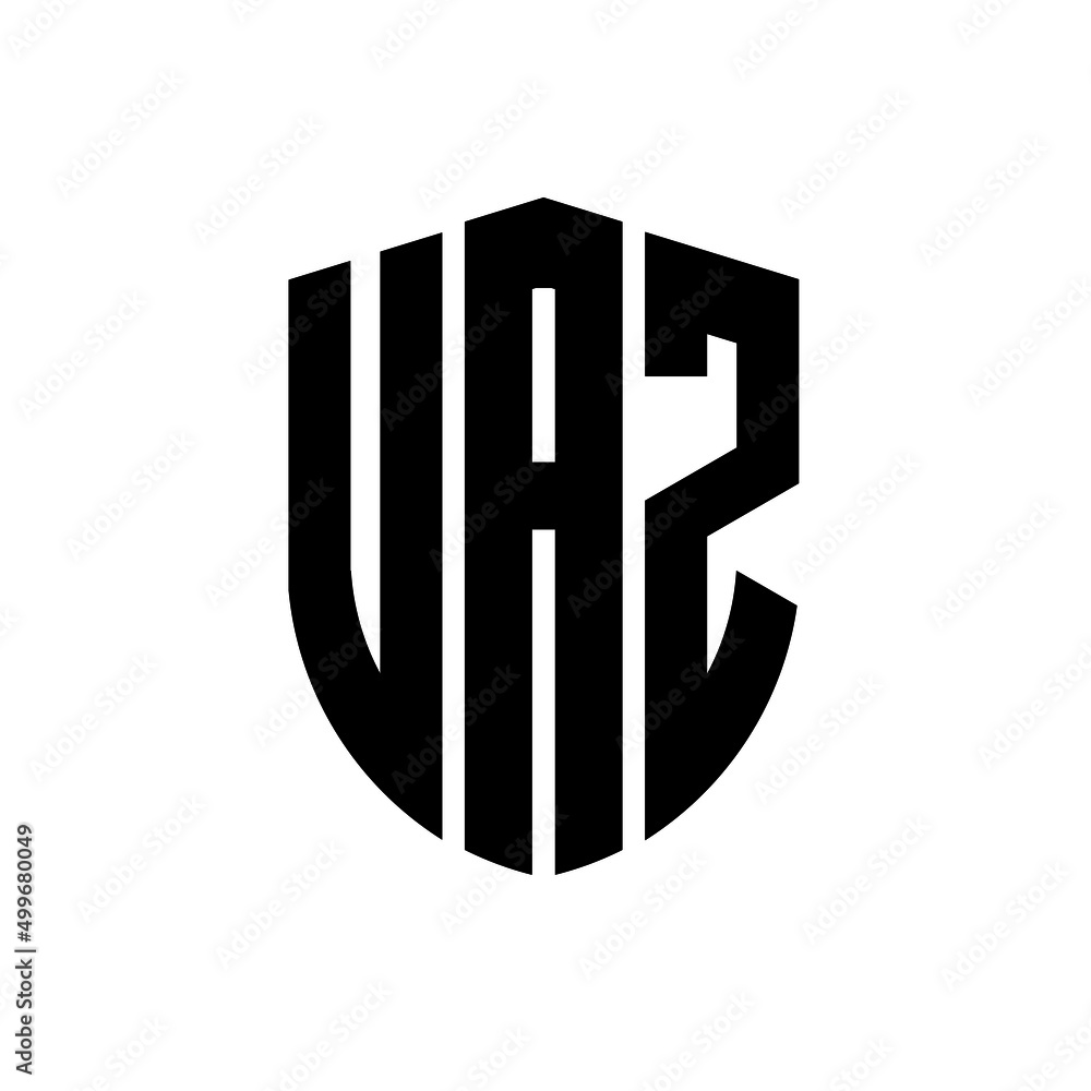 Vecteur Stock VAZ letter logo design. VAZ modern letter logo with black ...