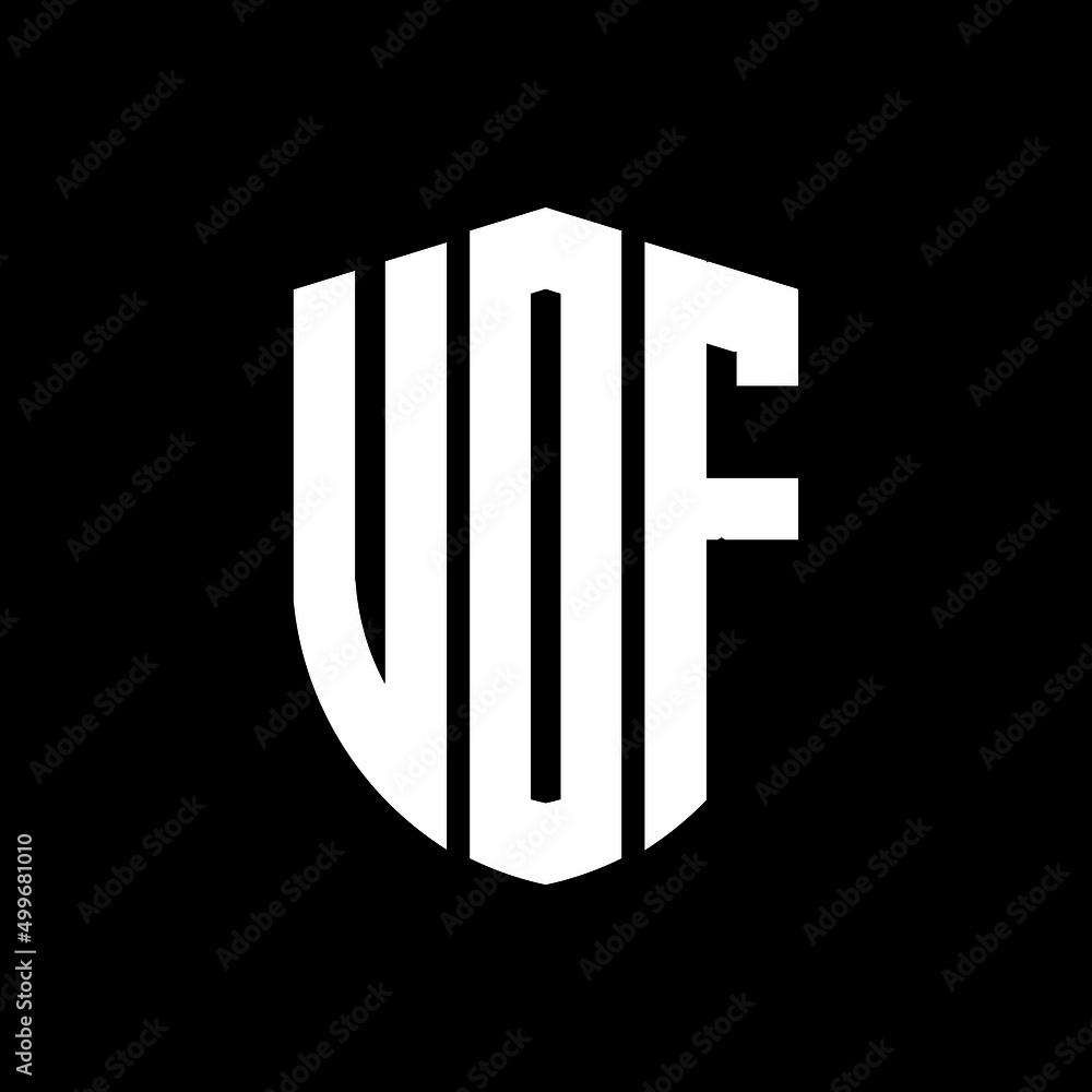 VDF letter logo design. VDF modern letter logo with black background ...