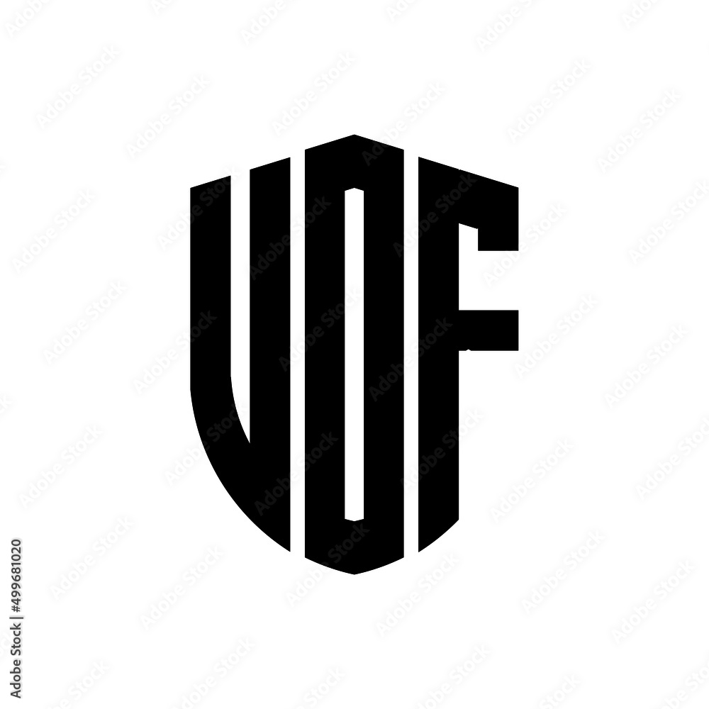 VDF letter logo design. VDF modern letter logo with black background ...