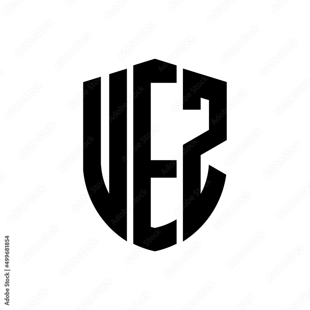 VEZ letter logo design. VEZ modern letter logo with black background ...