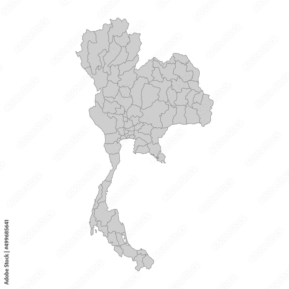 Снимка Outline political map of the Thailand, New Vectors | Плакати, картини и тапети | Posters.bg