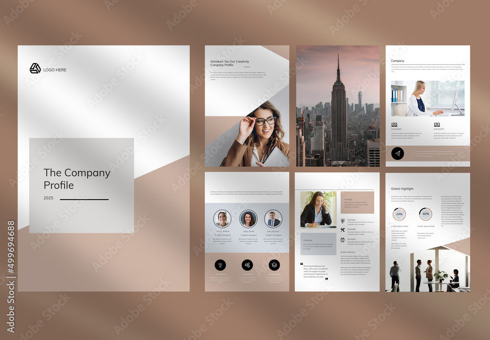 Company Profile Layout Stock Template | Adobe Stock