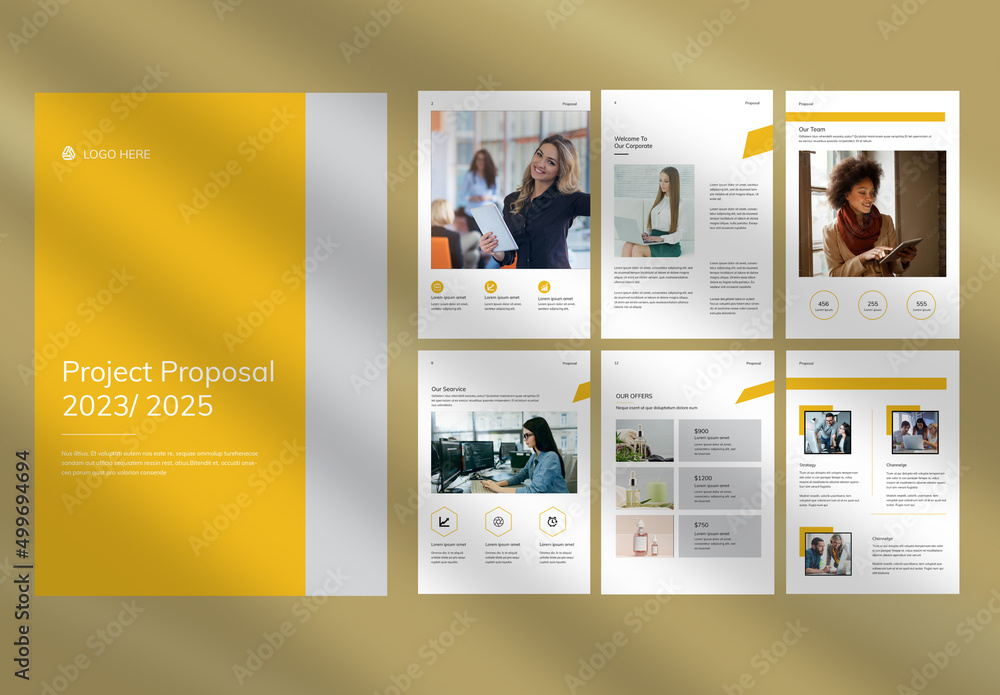 Project Proposal Layout Stock Template | Adobe Stock