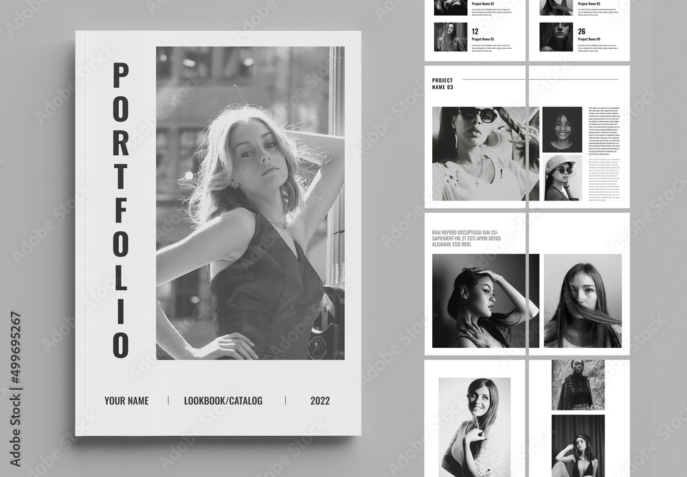 Modern Portfolio Layout Stock Template | Adobe Stock