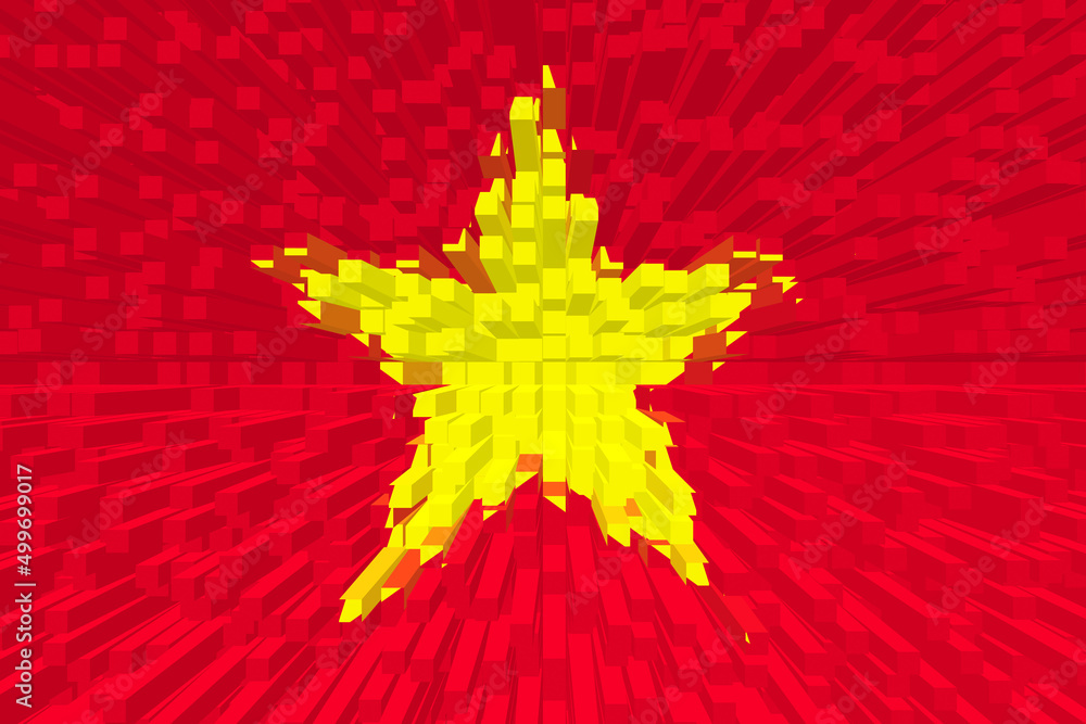 Flag of Vietnam . VN patriotism banner. Vietnam national symbol. State ...