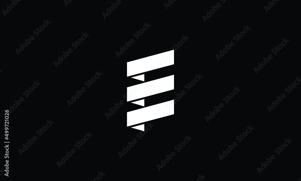 E Unique abstract geometric vector logo design Stock Vector | Adobe Stock
