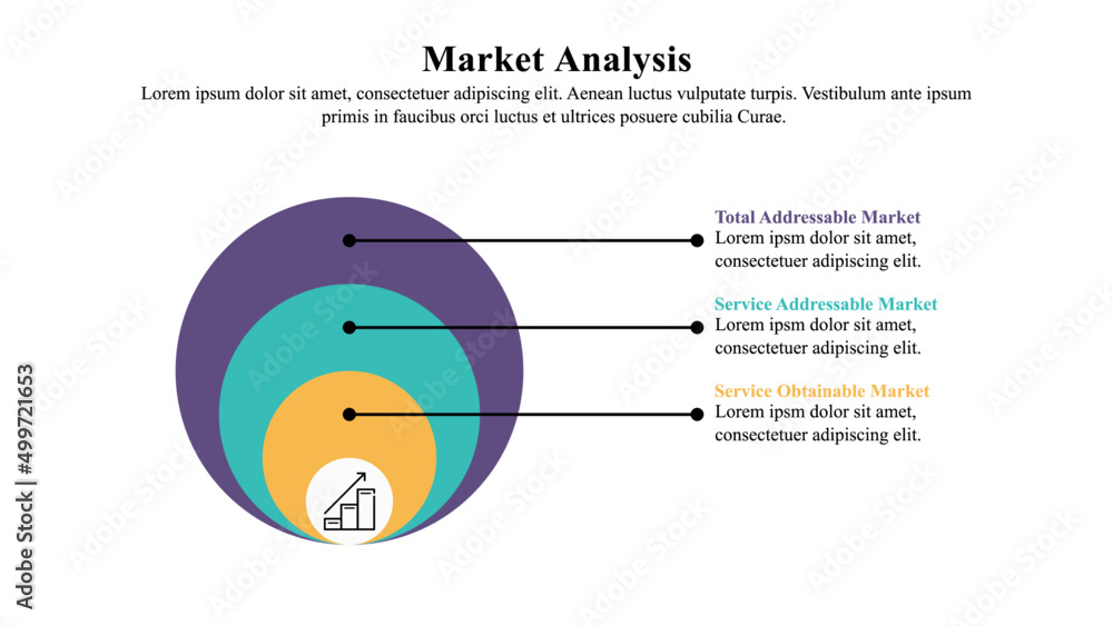 Infographic presentation template of market analysis using TAM, SAM and ...