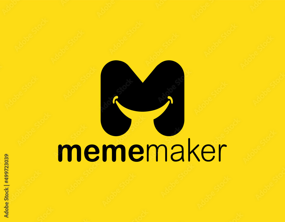 M letter smile logo template elements Stock Vector | Adobe Stock